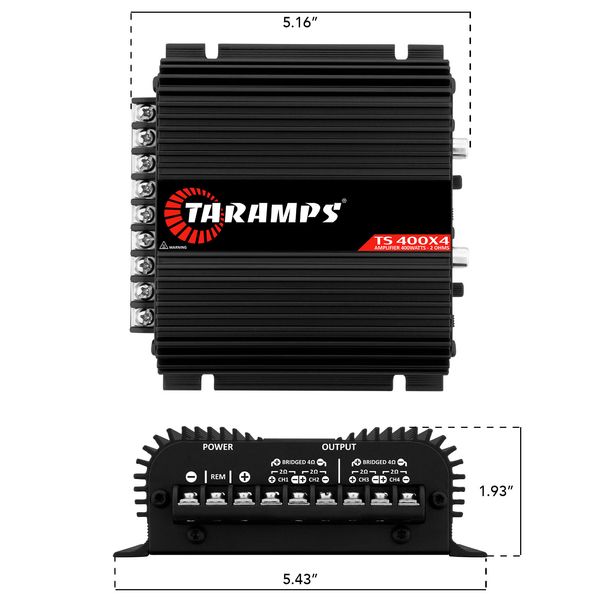 TS 400x4 Amplifier Free Shipping Worldwide | Taramps Store - Taramps Store